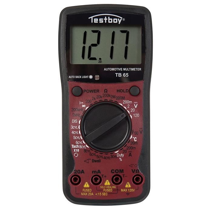 Multimètre automobile - TESTBOY - TB 65 - Mesure du rapport cyclique ...
