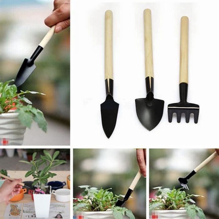 VGEBY Ensemble d'outils de jardinage 3 pièces - Mini Kit pour Plantes ...