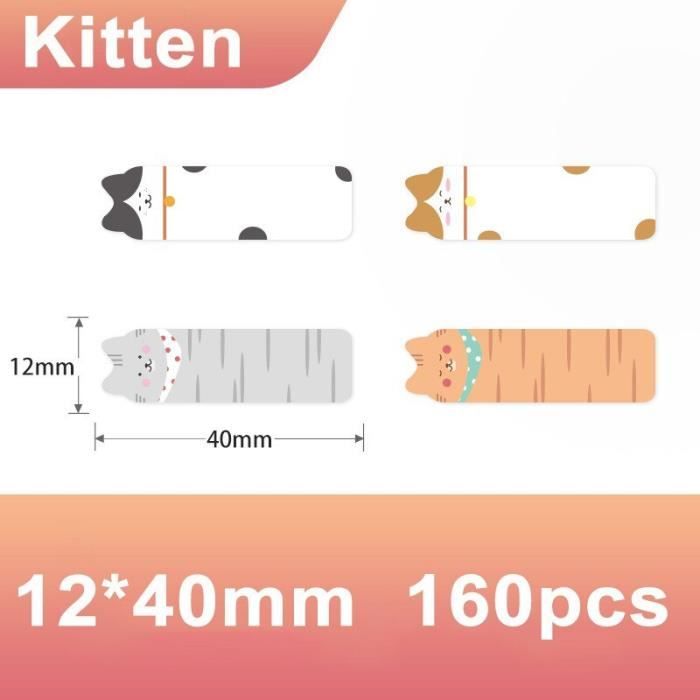 ETIQUETTE ALIMENTAIRE,Cats--Étiquette autocollante niimbot D11-D101-D110, étiquette de nom en ...