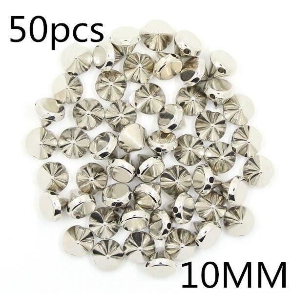 RIVET,10MM Silver--Rivets en plastique de 10MM, 50 pièces, cône ...