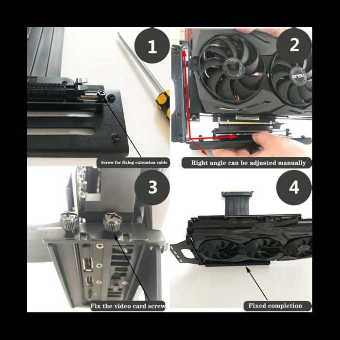 Carte Graphique PCI-E 3.0 16X BéQuille Verticale/Base BoîTier ATX ...