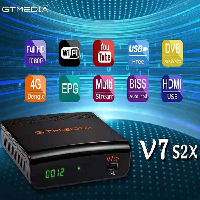 V7 S2X Décodeur Satellite, Récepteur Satellite TV numérique Full HD ...