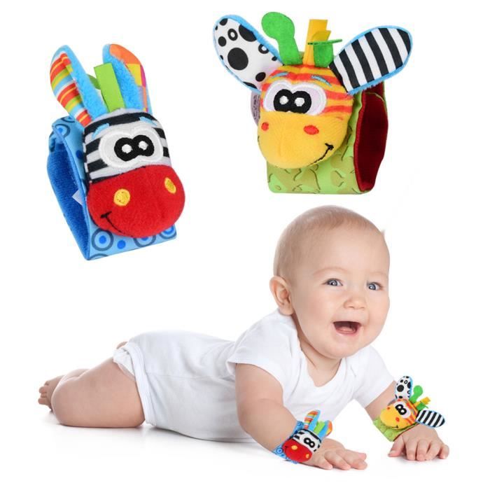 SEC Cartoon animaux hochets pour bébé Chaussettes âgés de 0 à 3 mois ...