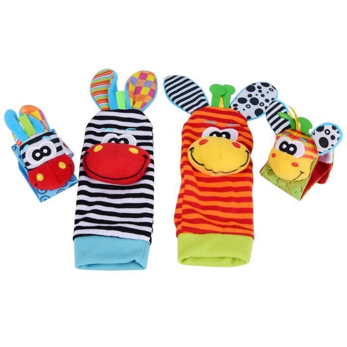 SEC Cartoon animaux hochets pour bébé Chaussettes âgés de 0 à 3 mois ...