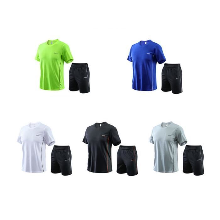 Ensemble de Vetement sport 2 pièces Homme Maillot et Short Respirant ...