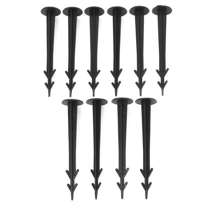 SUNGOD-100PCS Fixation Clou de Sol Terre Plastique Pr Filet de ...
