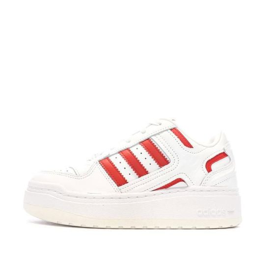 Baskets Blanches/Rouges Femme Adidas Forum Xlg Rouge - Cdiscount Chaussures