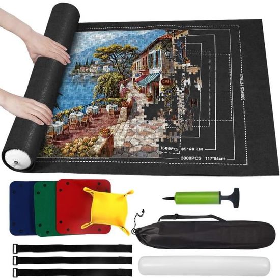 Tapis Puzzle 3000 Pièces Noir, Rangement Pour PuzzlePuzzlemat, Rouleau ...