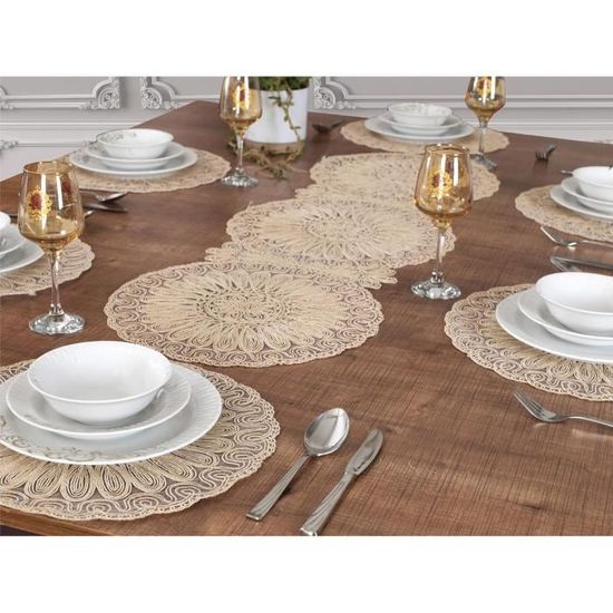 Napperon Dentelle Tissu Au Crochet Design Modern Magnifique Lot De 6 ...