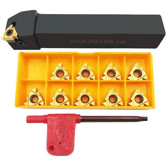 3-4" Outil De Tour Insert De Filetage Porte-Outil De Tournage Ser2020K16 Avec Insert De Filetage ...