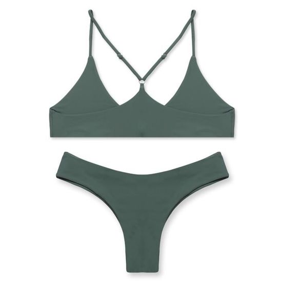 Bikini Ensemble Sexy Maillot De Bain Femmes Solide Sport Bikini