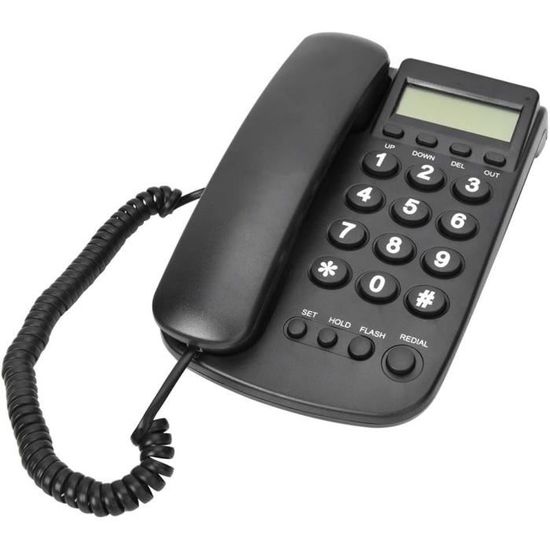 Poste Téléphonique, Téléphone Fixe, Téléphone Filaire Avec Écran Lcd Et ...