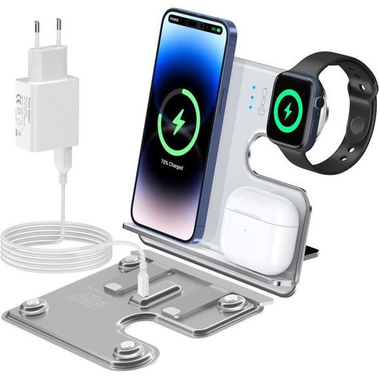 Chargeur Sans Fil, Station De Charge Sans Fil En Alliage D'Aluminium 3 ...