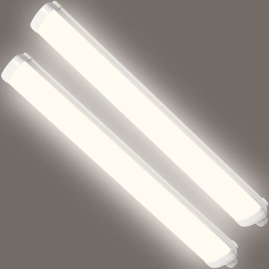 2 Paquets Tube Neon Led 90 Cm, Étanche Ip65 Reglette Led 30W 3600Lm ...