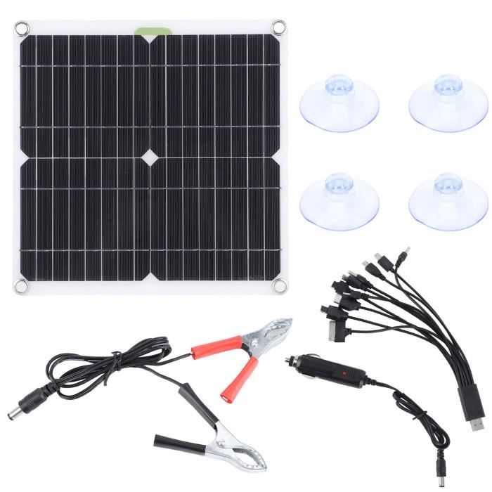 Akozon panneau solaire 200 W Panneau Solaire Automatique, Kit de Chargeur de Panneau Solaire de ...