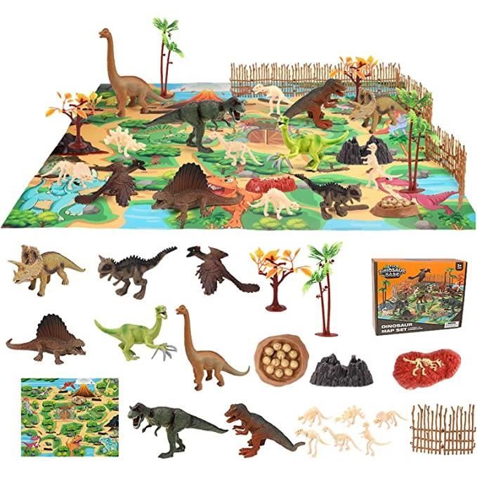 Ensemble de jouets de dinosaures - AMOUNE - Dinosaur Park - 8 ...