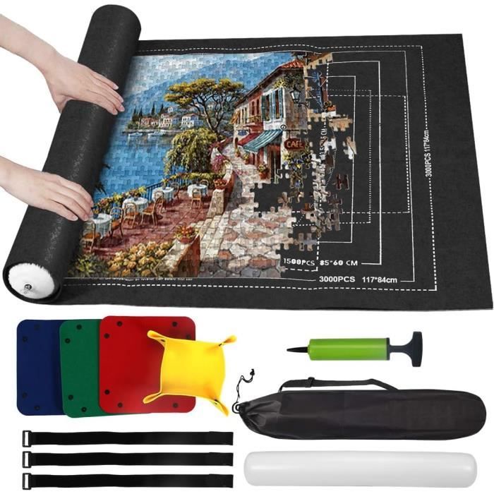 Tapis Puzzle 3000 Pièces Noir, Rangement Pour PuzzlePuzzlemat, Rouleau ...