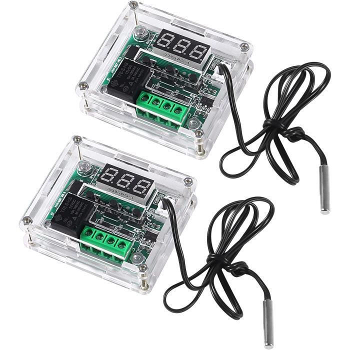 Thermostat Numérique W1209 - Contrôleur de Température DC 12V - Affichage LED - Plage de -50 à ...