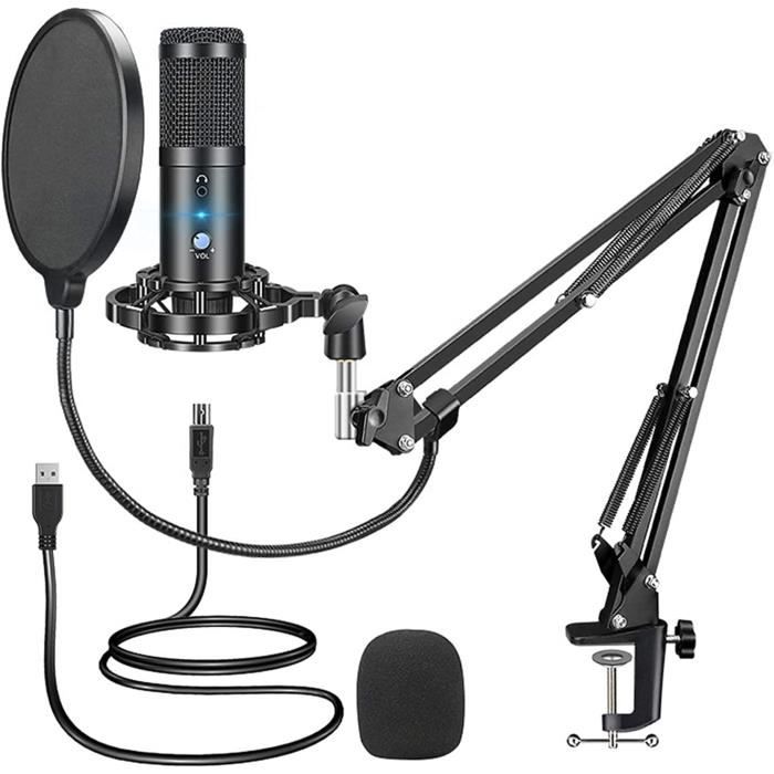 Microphone USB Microphone À Condensateur pour Pc De Jeu, Studio De ...