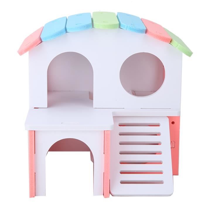 Villa de luxe de maison de hamster à deux étages pour petits animaux ...