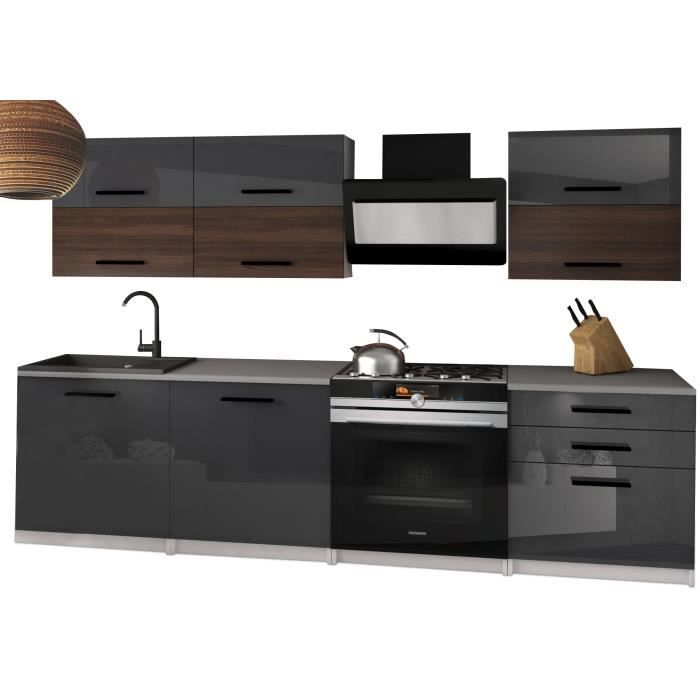 AVALON - Cuisine complète L180 cm - Cuisine droite 6 pcs - Plan de ...