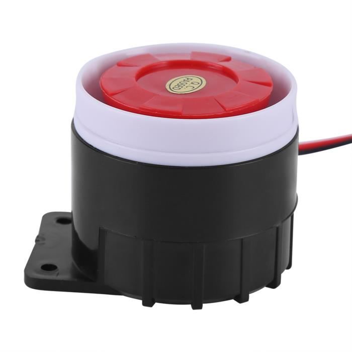 HURRISE Klaxon d'alarme domestique Mini klaxon d'alarme filaire DC 12V ...