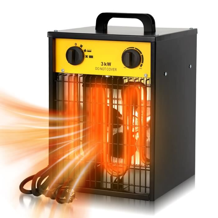 Jiubiaz Chauffage air,Chauffage À Air Pulsé Électrique Aérotherme ...