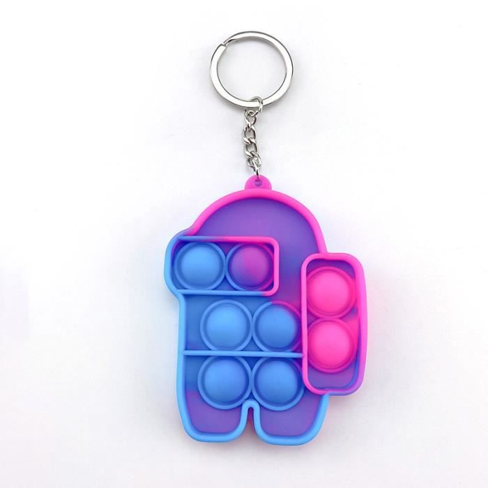 Mini Fidget Keychain Simple Dimple Bubble Toy silicone cadeaux style4 ...