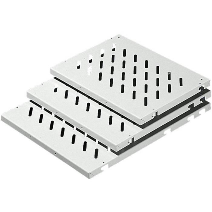 Plaque de fond perforé Rittal 7164.035 Tôle d'acier gris (RAL 7035) (L ...