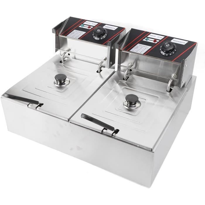 Double Friteuse Électrique Professionnelle En Acier Inoxydable Avec ...