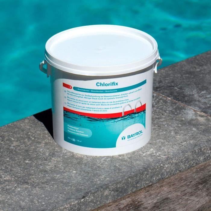 BAYROL Chlorifix 10 kg - Granulés de Chlore Piscine - Chlore Choc ...