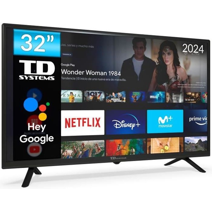 Téléviseur Smart TV 32 pouces HD Hey Google Official Assistant - TD ...