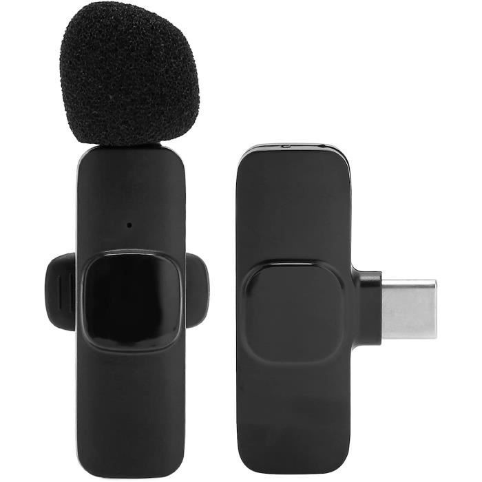 Microphone Sans Fil, Micro-Cravate Sans Fil Professionnel Usb C Micro D ...
