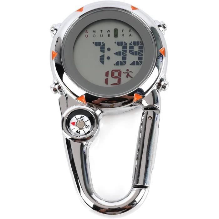 Montre À Mousqueton, Montre Multifonction Lumineuse À Clip Avec Mini ...