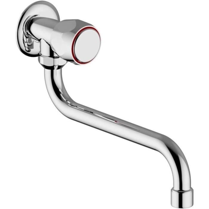 3431210 Robinet De Cuisine Simple À Mur Pour Évier Avec Bouton Rond ...