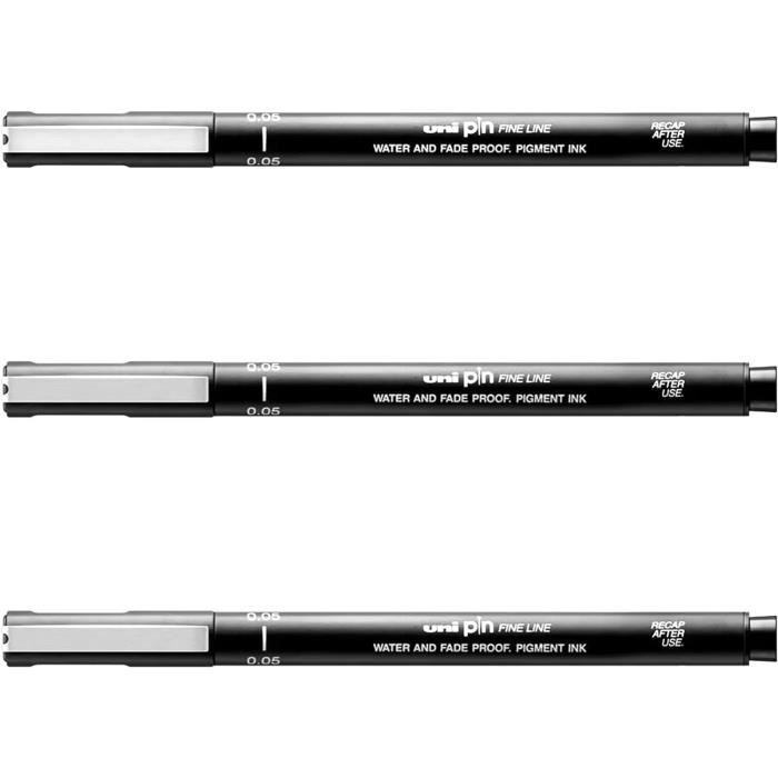 Broche Stylo De Dessin Fineliner Ultra Ligne Fine Marqueur 0.05Mm Black ...