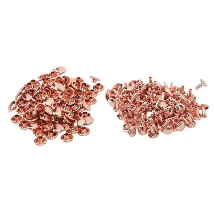 VGEBY Goujons en métal plats 100 ensembles de clous en métal rivets or ...