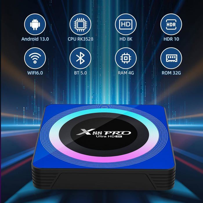 Android TV Box 13.0, Android Box 4GB RAM 32GB ROM RK3528 Quad-Core ...