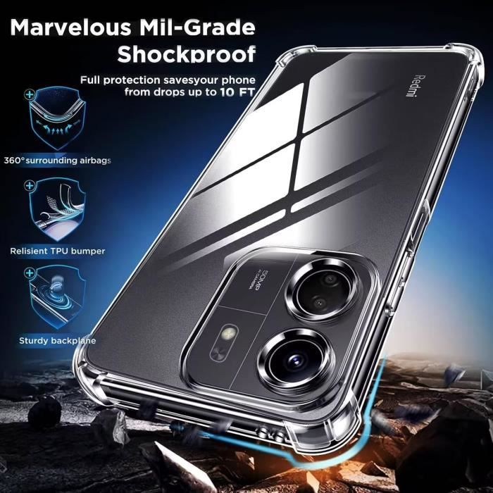 Coque Pour Xiaomi Redmi 13C-Poco C65-Redmi 13 C Avec 1 Pièces ...