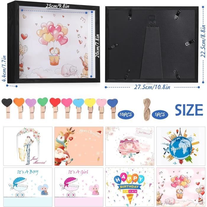 3D Cadre Photo 20X25 Cm (8X8 Pouce), Cadre Profondeur Avec Fente Pour ...