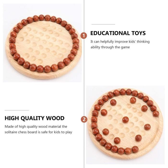 1 Ensemble de en Bois Classique Jeux de Plateau Solitaire Europe ...
