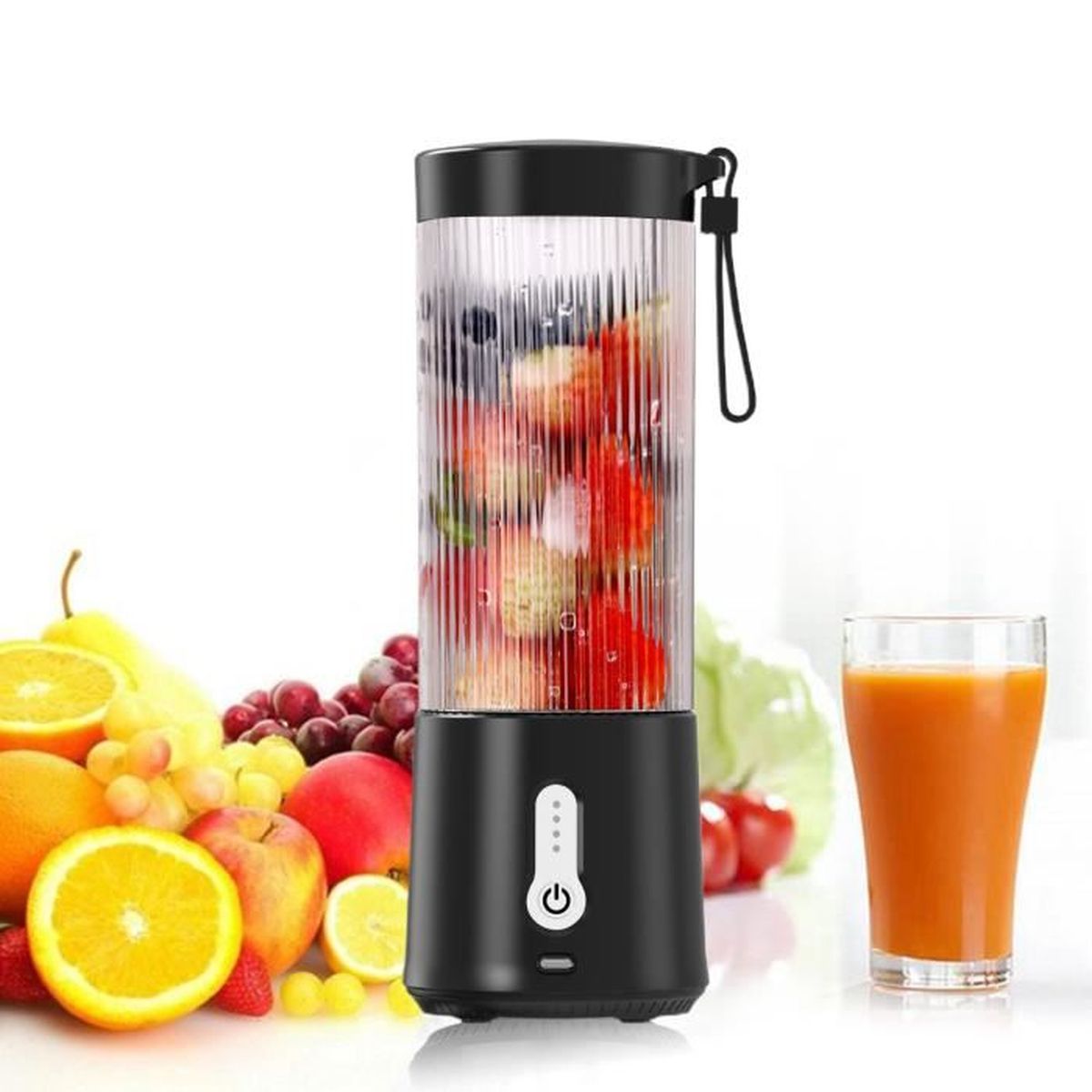 Mini portable Presse-agrumes électrique - 500ml Chargement USB Noir ...