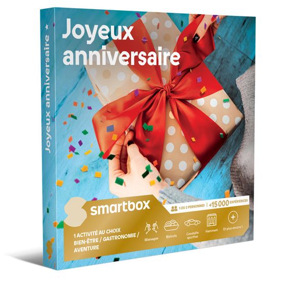 Coffret Cadeau SMARTBOX - Joyeux anniversaire* - 1 activité au choix ...