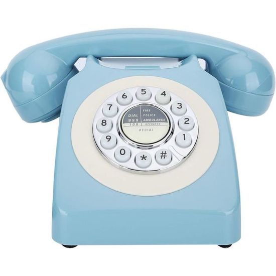 Téléphone Fixe Filaire,Musique Pause Volume Réglable Rétro Téléphone ...