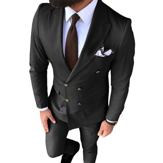 Costume homme marque de luxe coupe ajustée grande taille ensemble ...