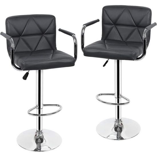 Lot De 2 Tabourets De Bar,Chaise Lounge Avec Dossier Et Accoudoir ...