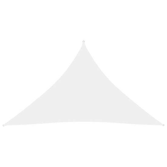 PAL Voile de parasol Tissu Oxford triangulaire 3,5x3,5x4,9 m Blanc ...