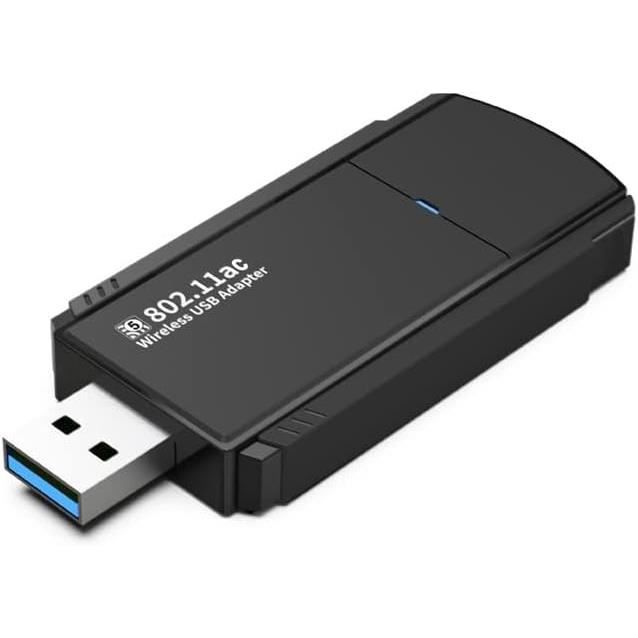 Adaptateur WiFi USB 5G Adaptateur 1300Mbps Dongle Ethernet Gigabit 2 ...
