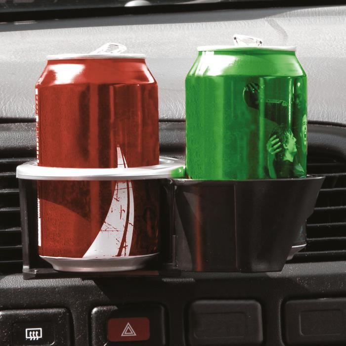 Porte-boisson double - ADNAUTO - Transformable - Noir - Cdiscount Auto