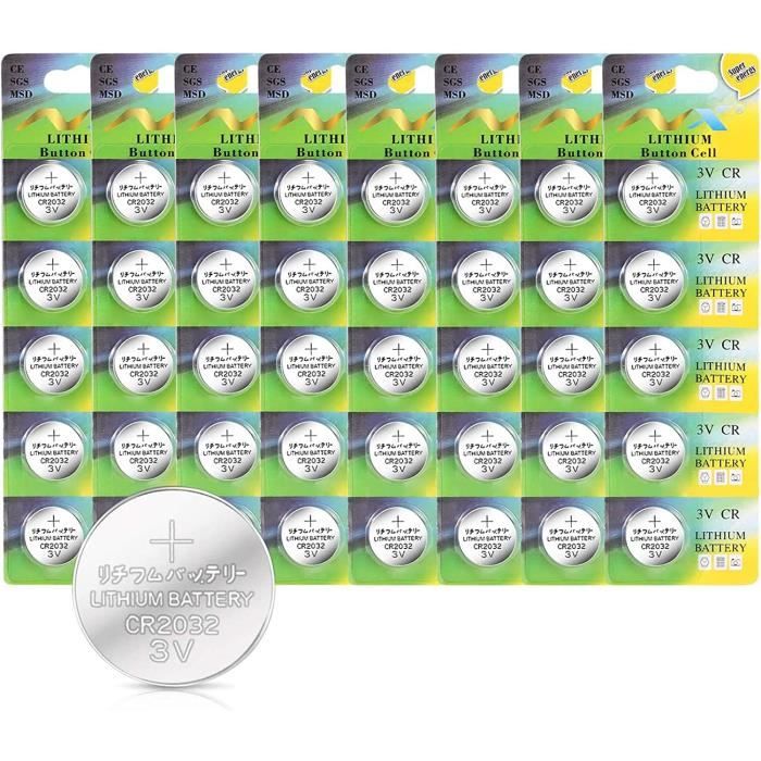 [Pack de 40] Batterie au Lithium CR2032 Piles Bouton 3V[939 ...